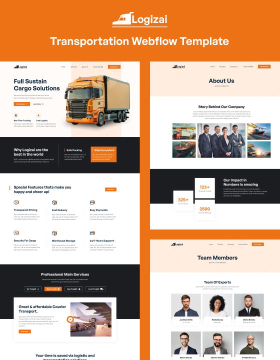 Logizai - Transport HTML5 Responsive Website Template