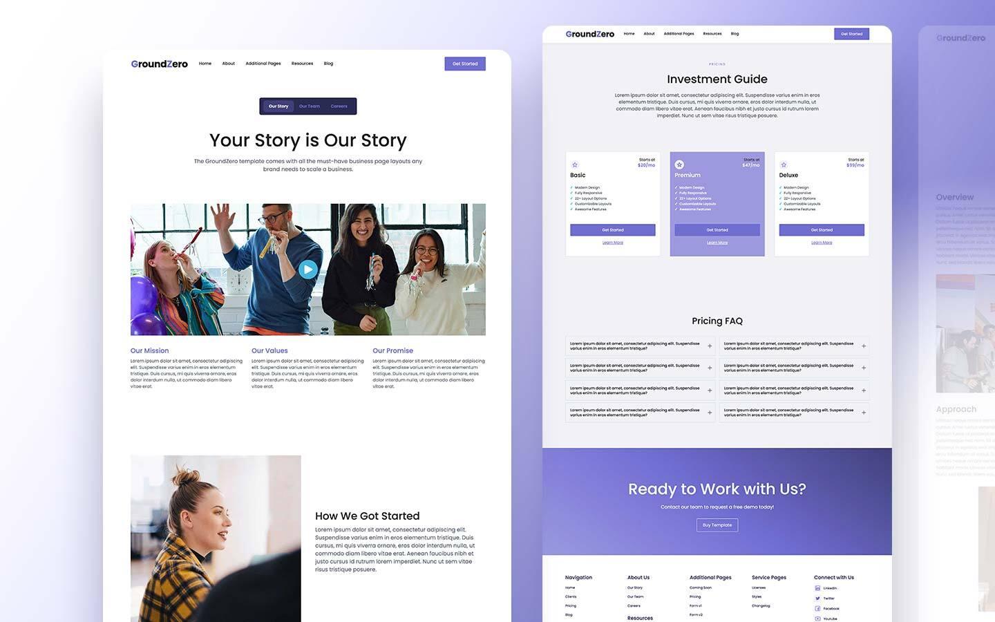 GroundZero - Startup HTML5 Responsive Website Template