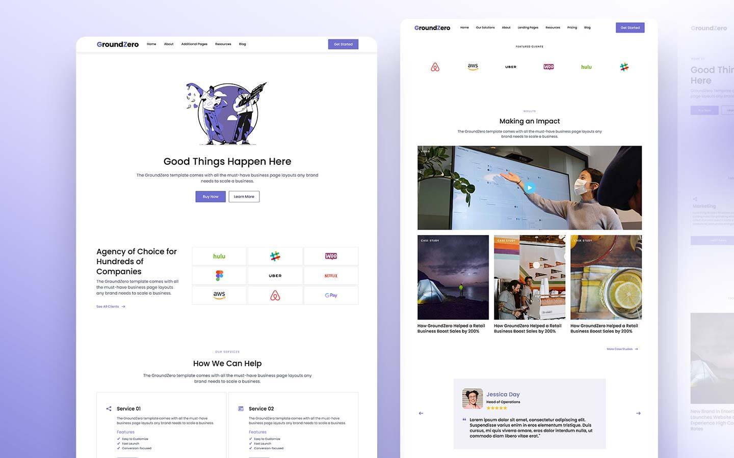 GroundZero - Startup HTML5 Responsive Website Template