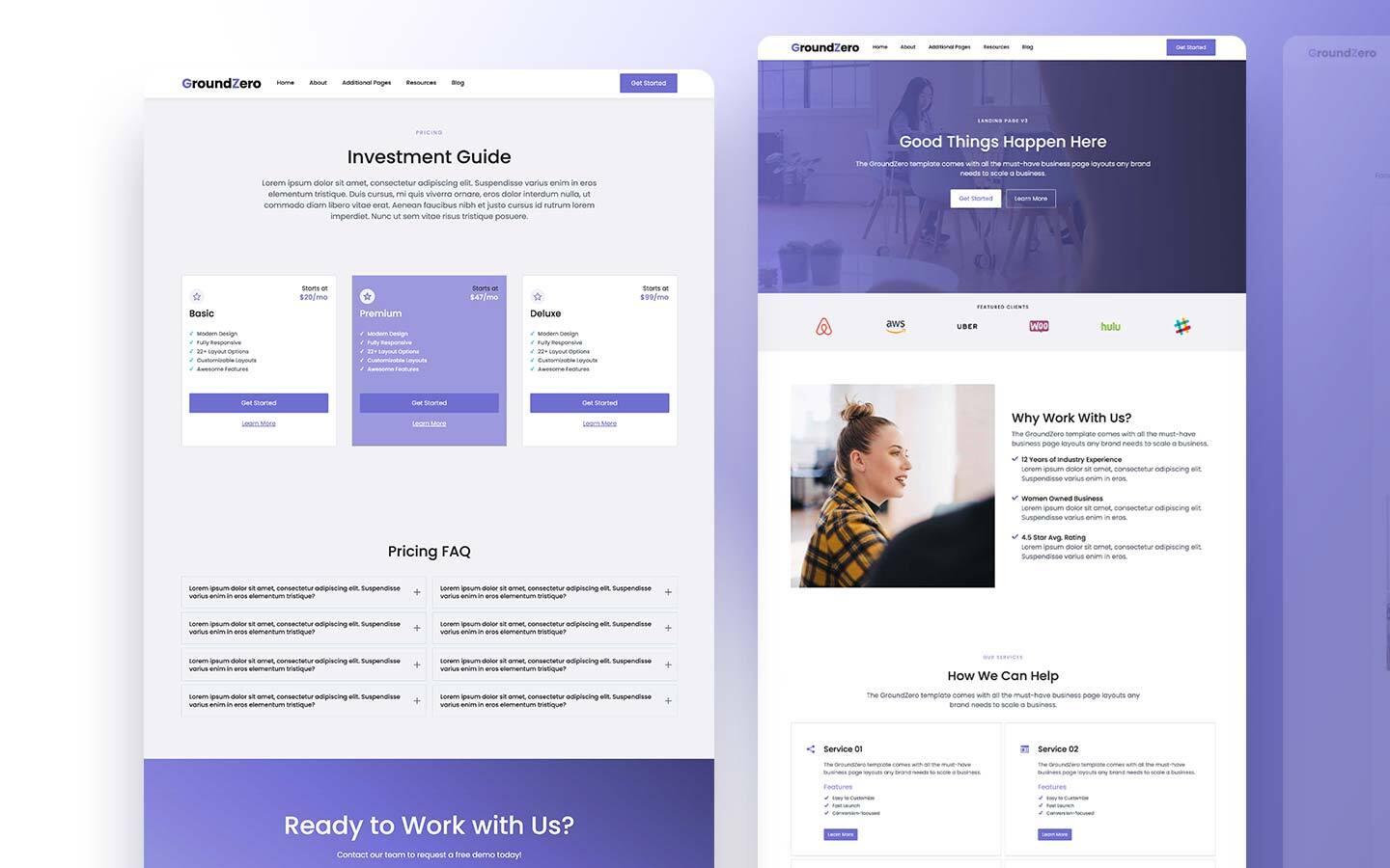 GroundZero - Startup HTML5 Responsive Website Template