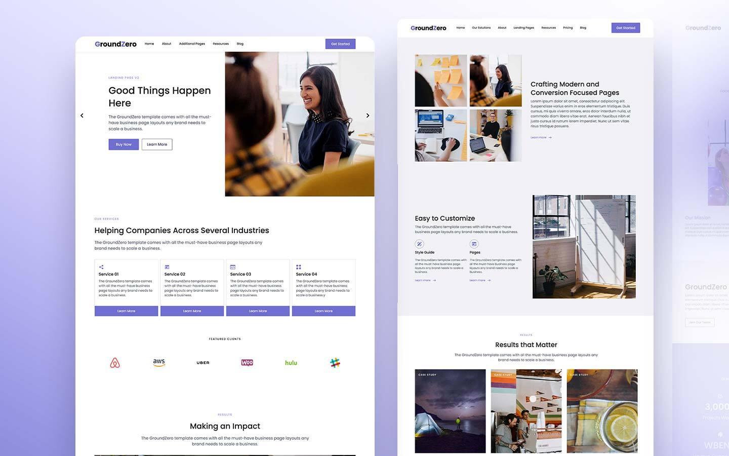 GroundZero - Startup HTML5 Responsive Website Template
