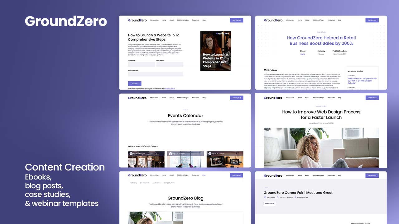 GroundZero - Startup HTML5 Responsive Website Template