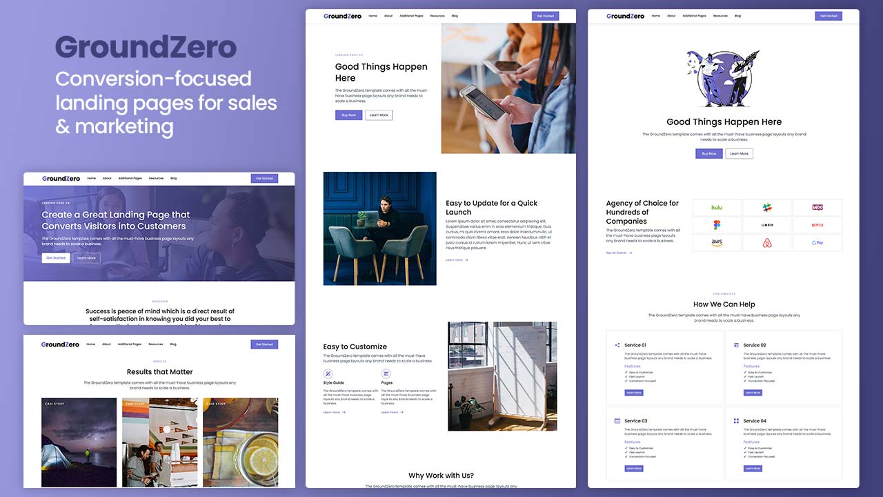 GroundZero - Startup HTML5 Responsive Website Template