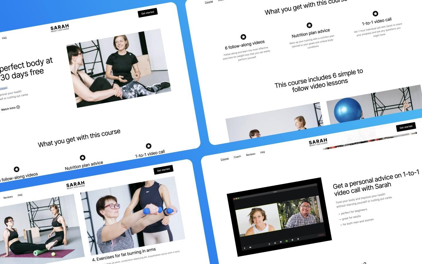 Sarah - Fitness HTML5 Responsive Website Template
