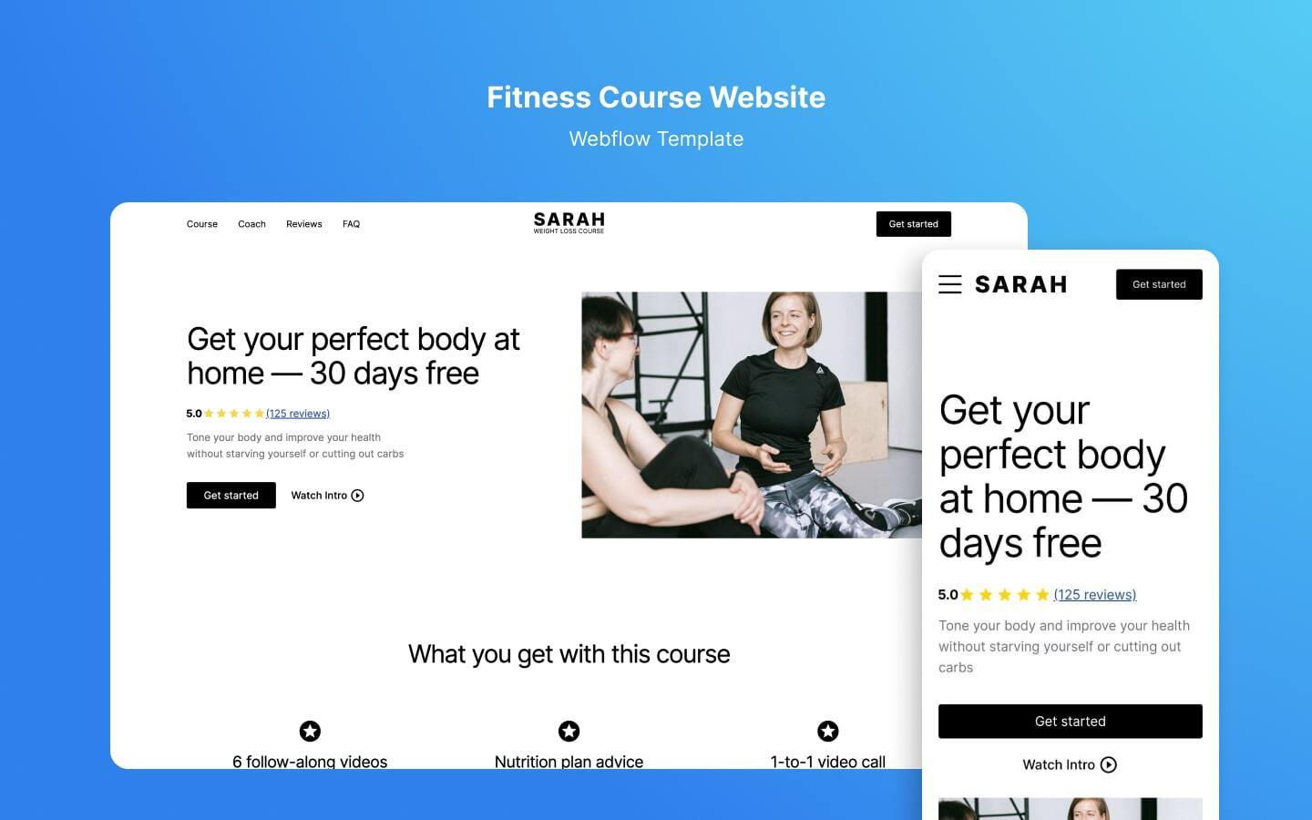 Sarah - Fitness HTML5 Responsive Website Template