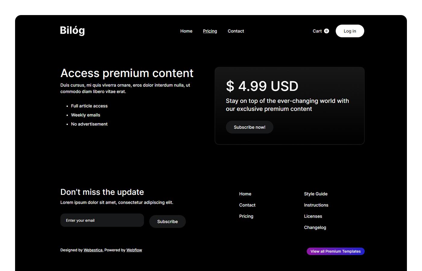 Bilog - Blog HTML5 Responsive Website Template