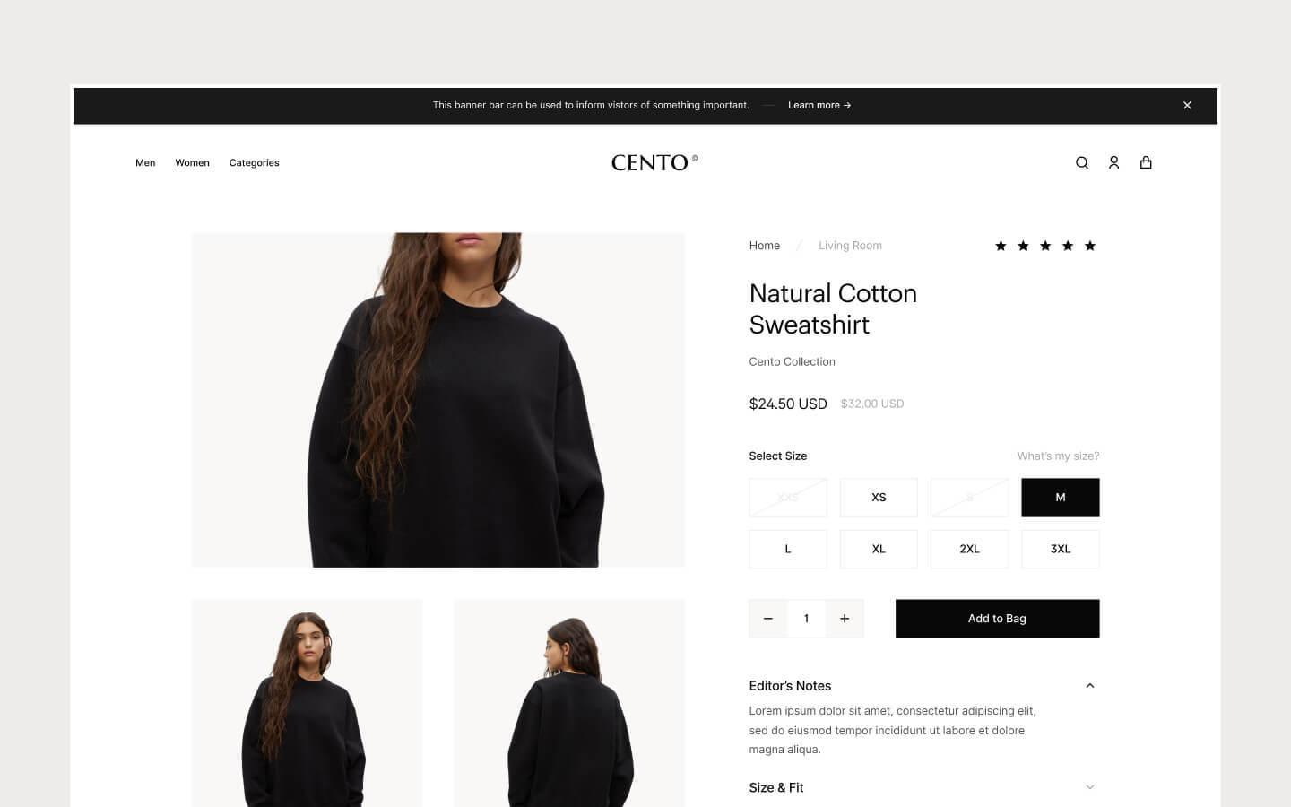 Cento - Retail HTML5 Responsive Website Template