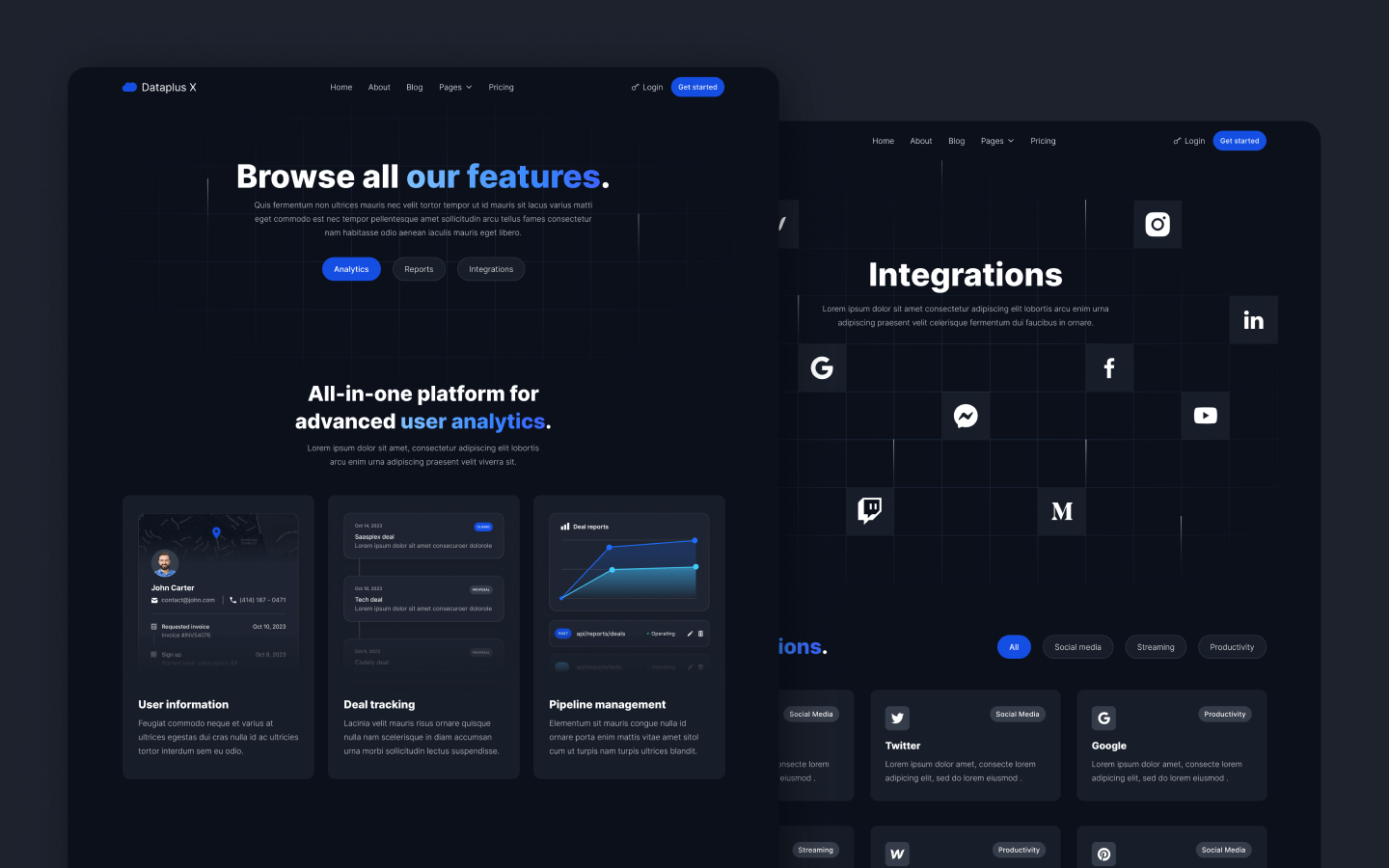 Dataplus X - Software HTML5 Responsive Website Template