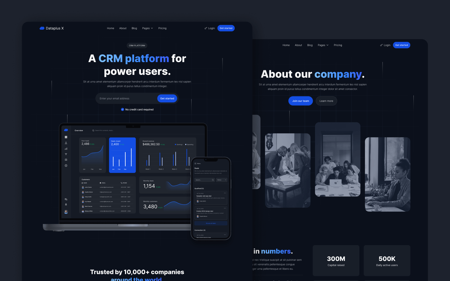 Dataplus X - Software HTML5 Responsive Website Template