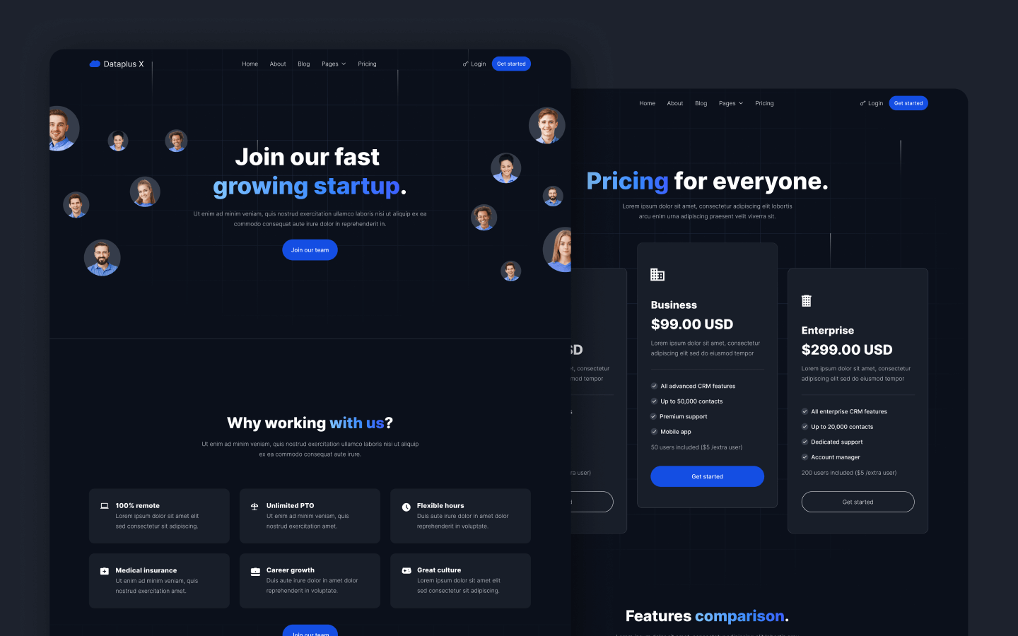 Dataplus X - Software HTML5 Responsive Website Template
