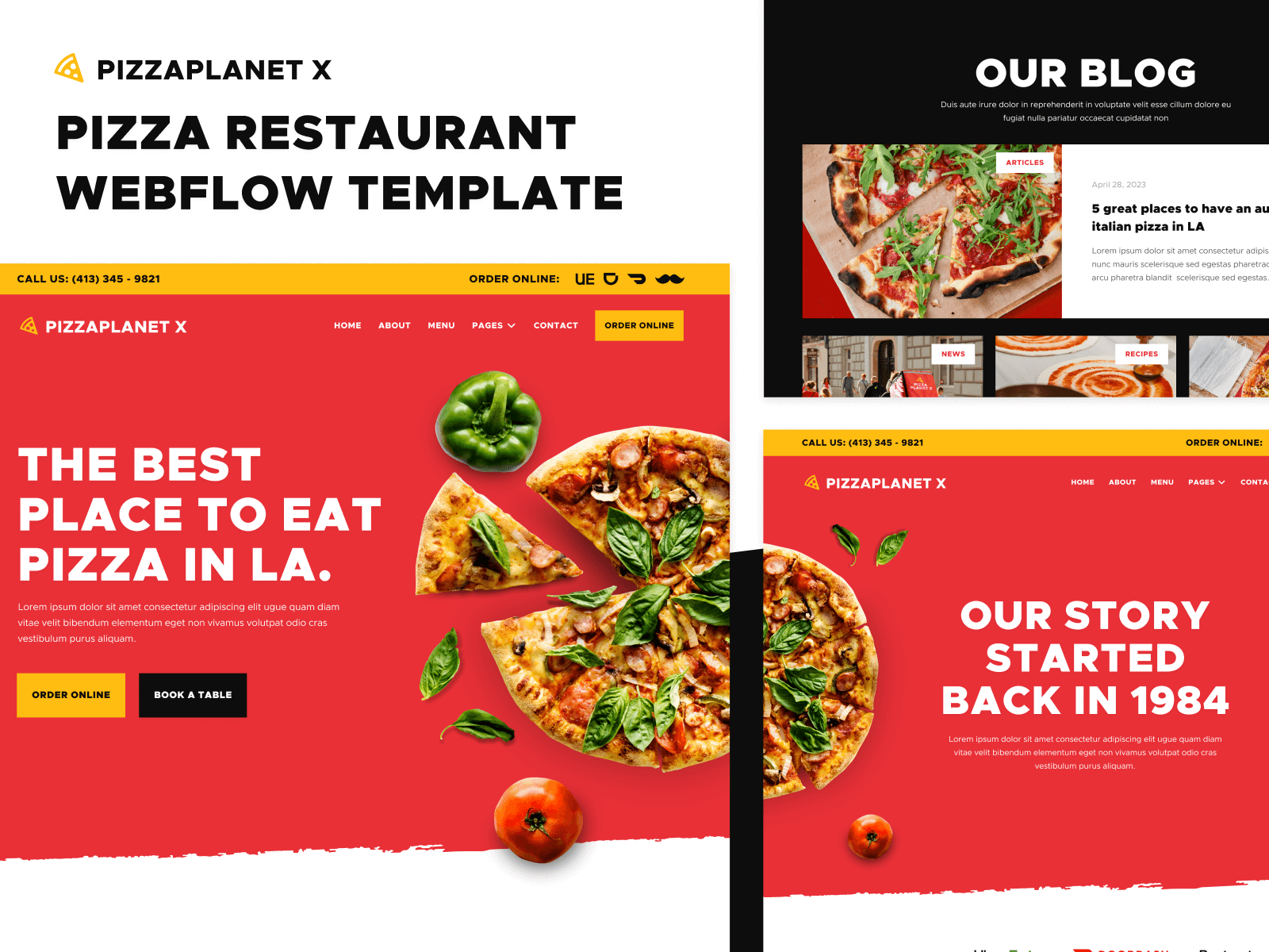 Pizzaplanet X - Restaurant HTML5 Responsive Website Template