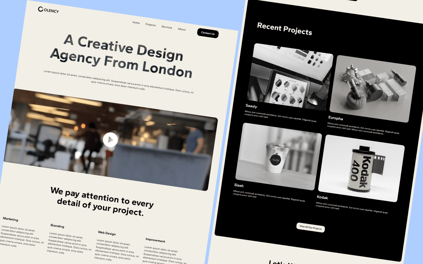 Olency - Agency HTML5 Responsive Website Template
