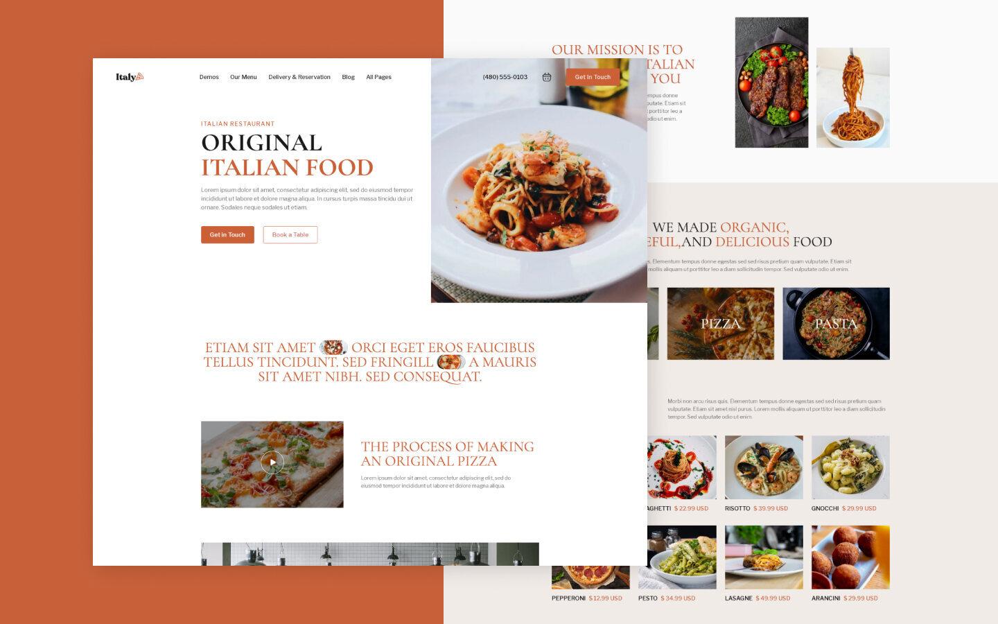 Italy 128 - Restaurant HTML5 Responsive Website Template