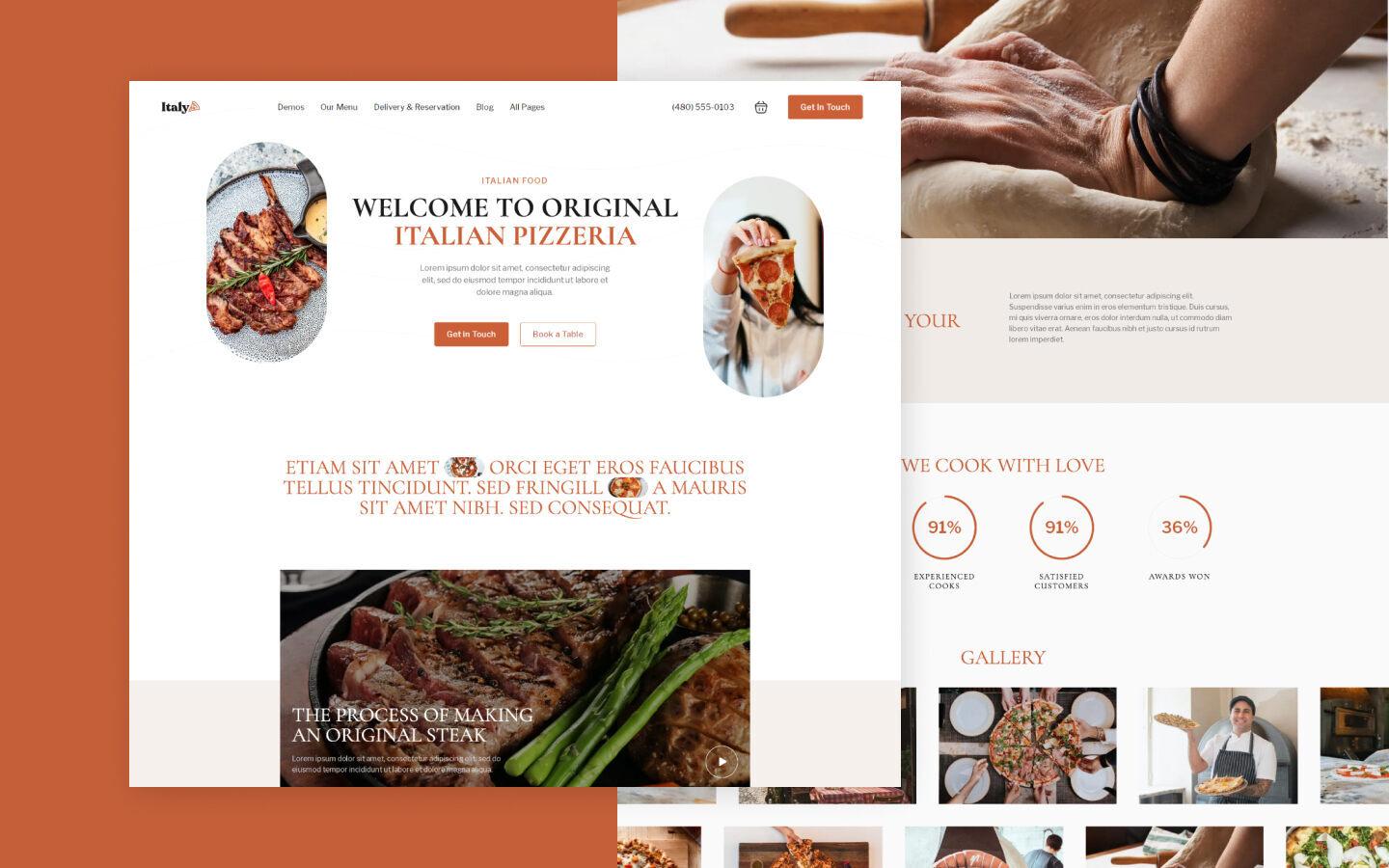 Italy 128 - Restaurant HTML5 Responsive Website Template