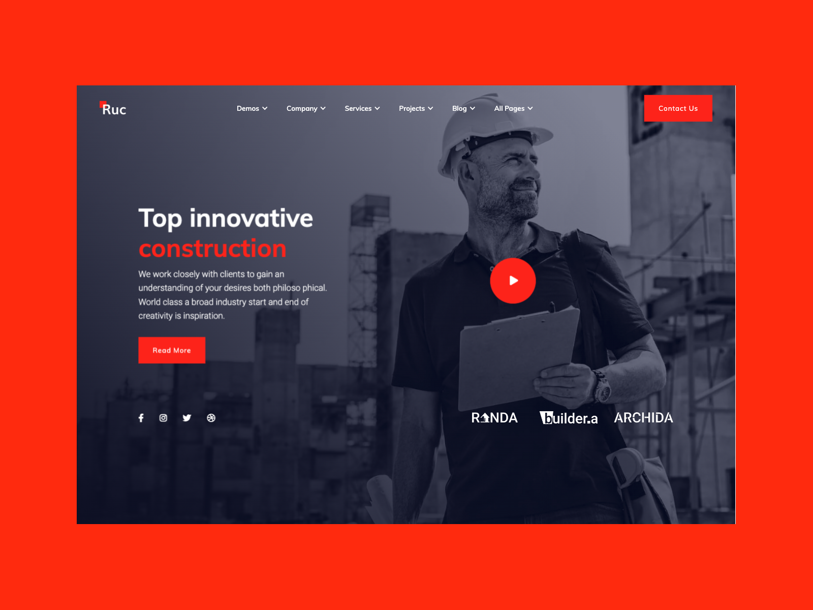Ruc - Construction HTML5 Responsive Website Template
