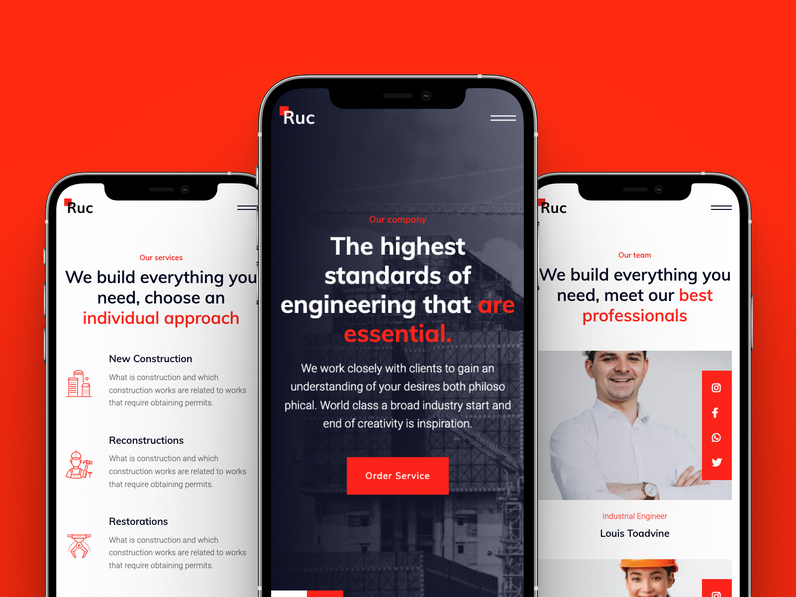 Ruc - Construction HTML5 Responsive Website Template