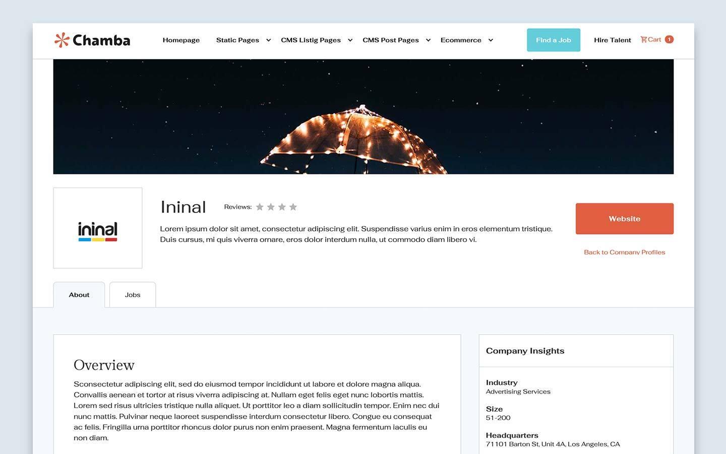 Chamba - Job Portal HTML5 Responsive Website Template