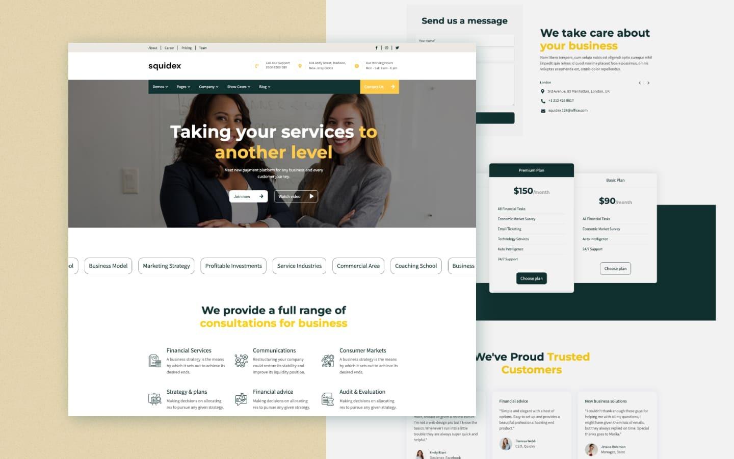 Squidex 128 - Finance HTML5 Responsive Website Template