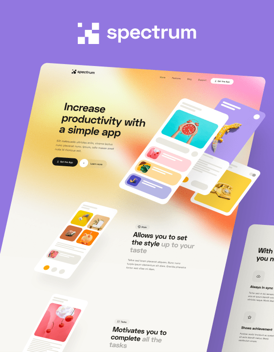 Spectrum - App HTML5 Responsive Website Template