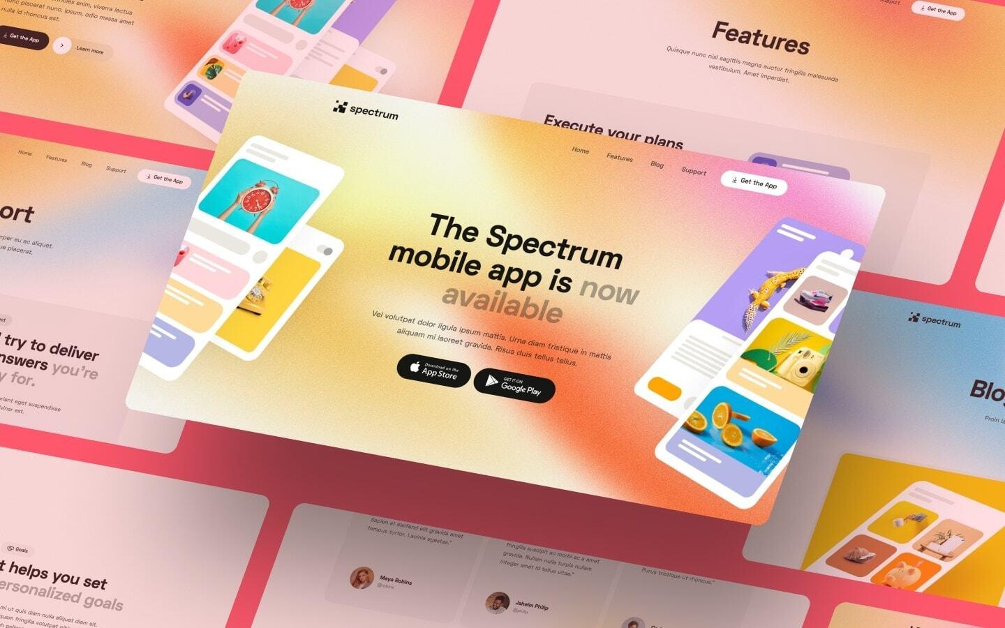 Spectrum - App HTML5 Responsive Website Template