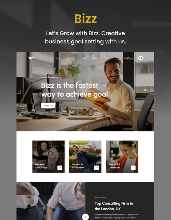 Bizz - Consulting HTML5 Responsive Website Template