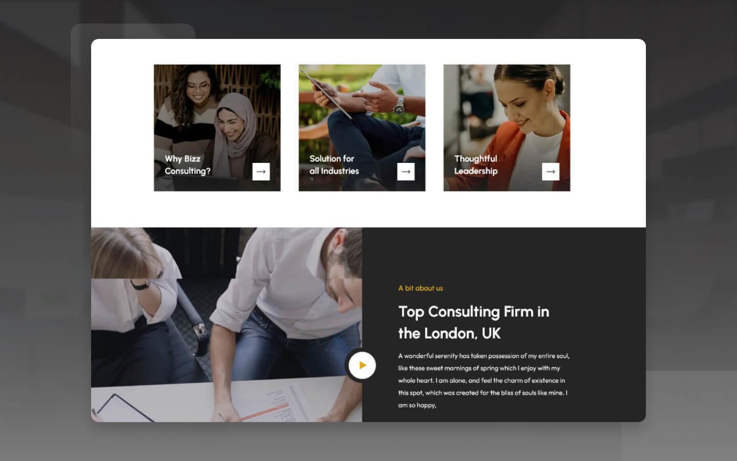 Bizz - Consulting HTML5 Responsive Website Template