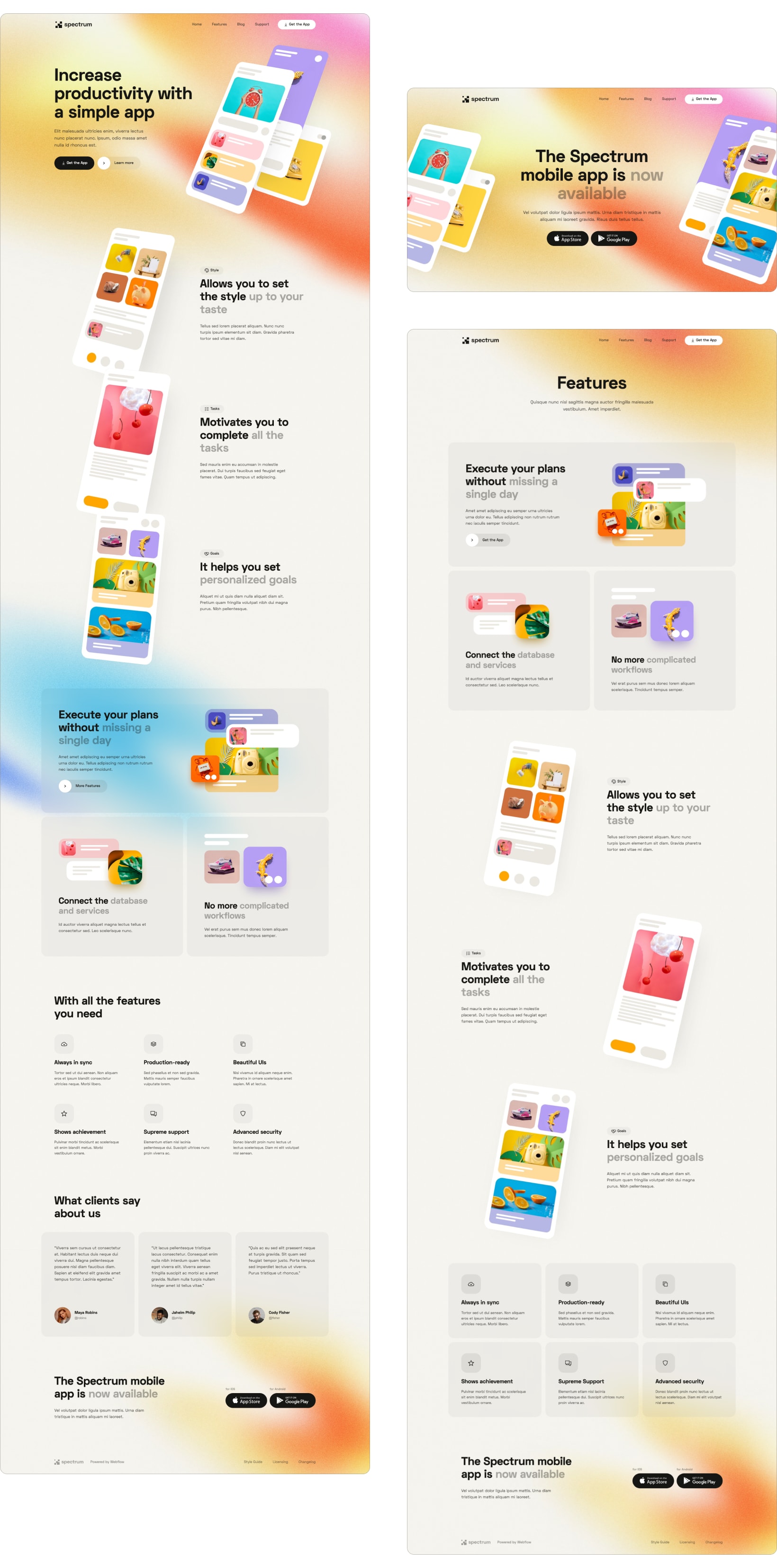 Spectrum - App HTML5 Responsive Website Template
