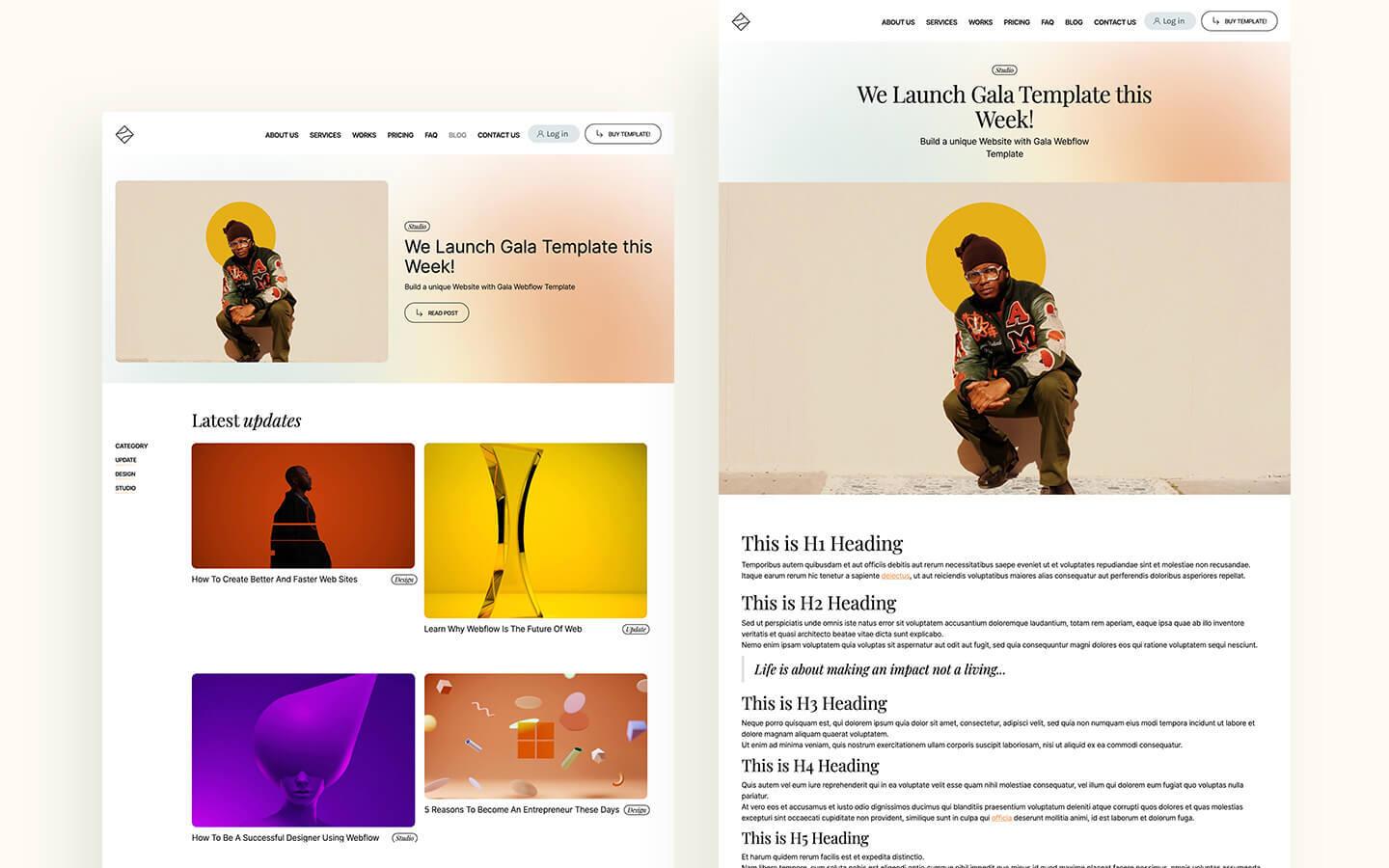 Gala - Portfolio HTML5 Responsive Website Template