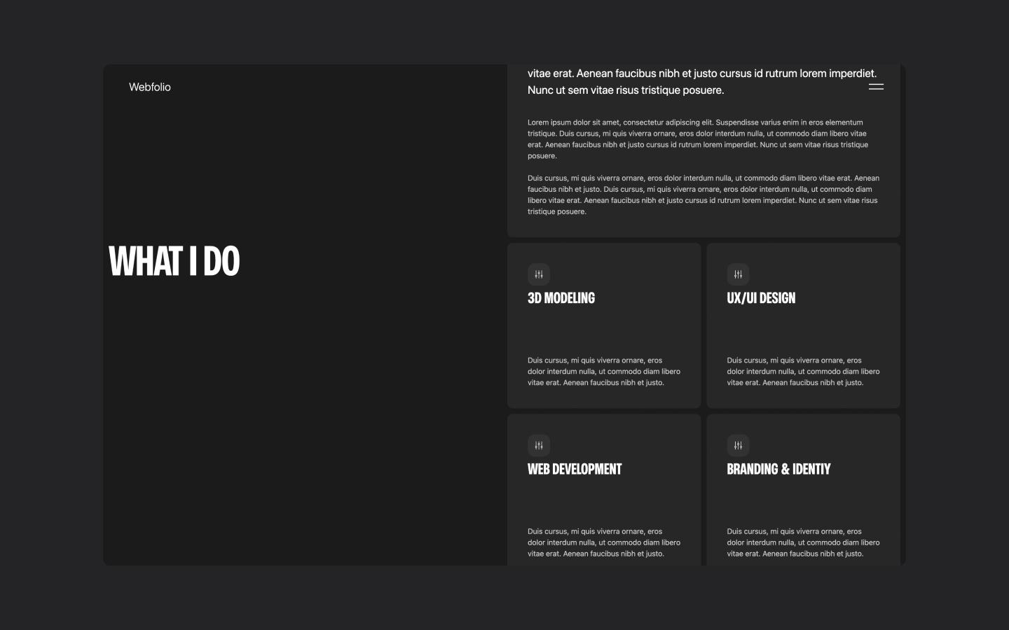 Webfolio - Portfolio HTML5 Responsive Website Template