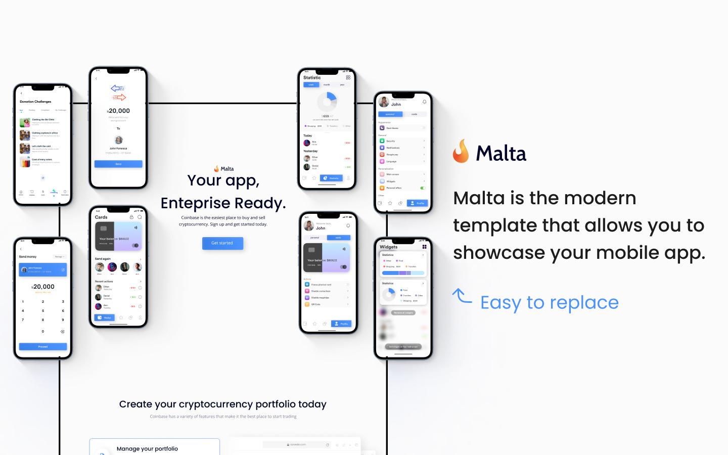 Malta - App HTML5 Responsive Website Template