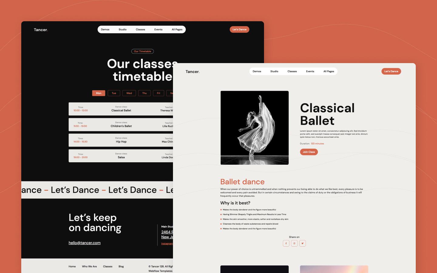 Tancer - Dance HTML5 Responsive Website Template