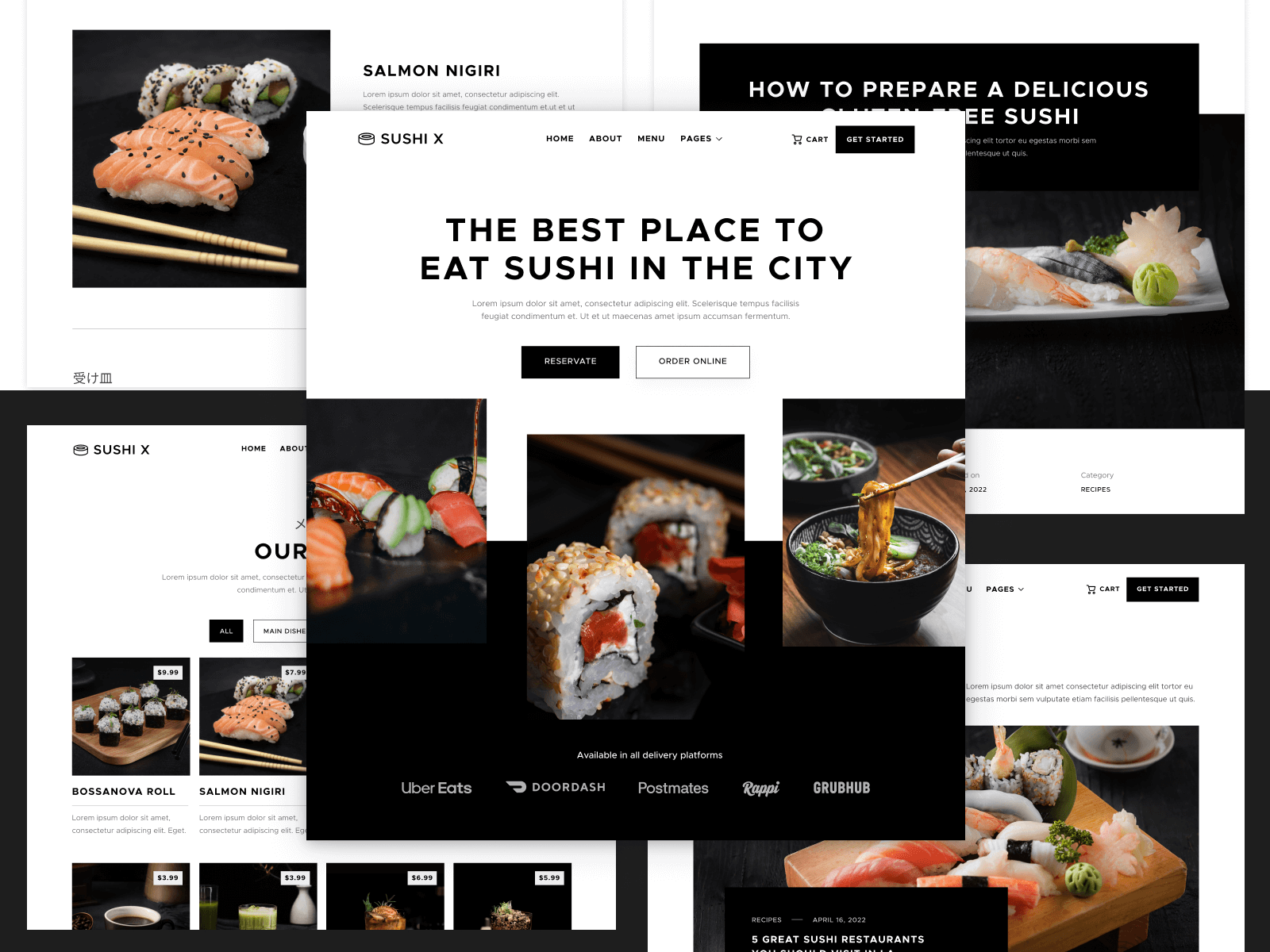 Sushi X - Restaurant HTML5 Responsive Website Template