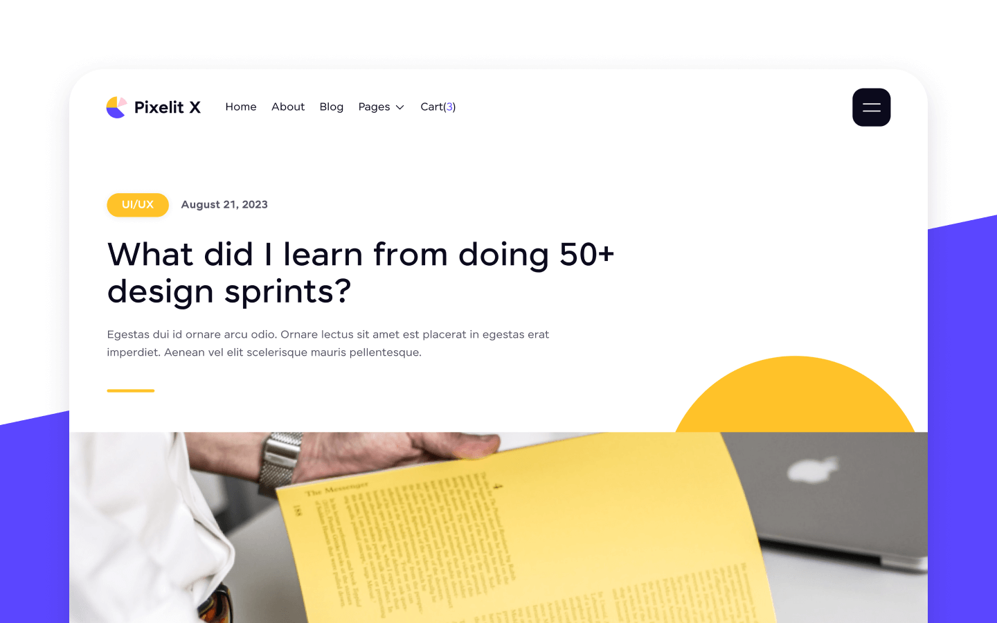 Pixelit X - Designer HTML5 Responsive Website Template