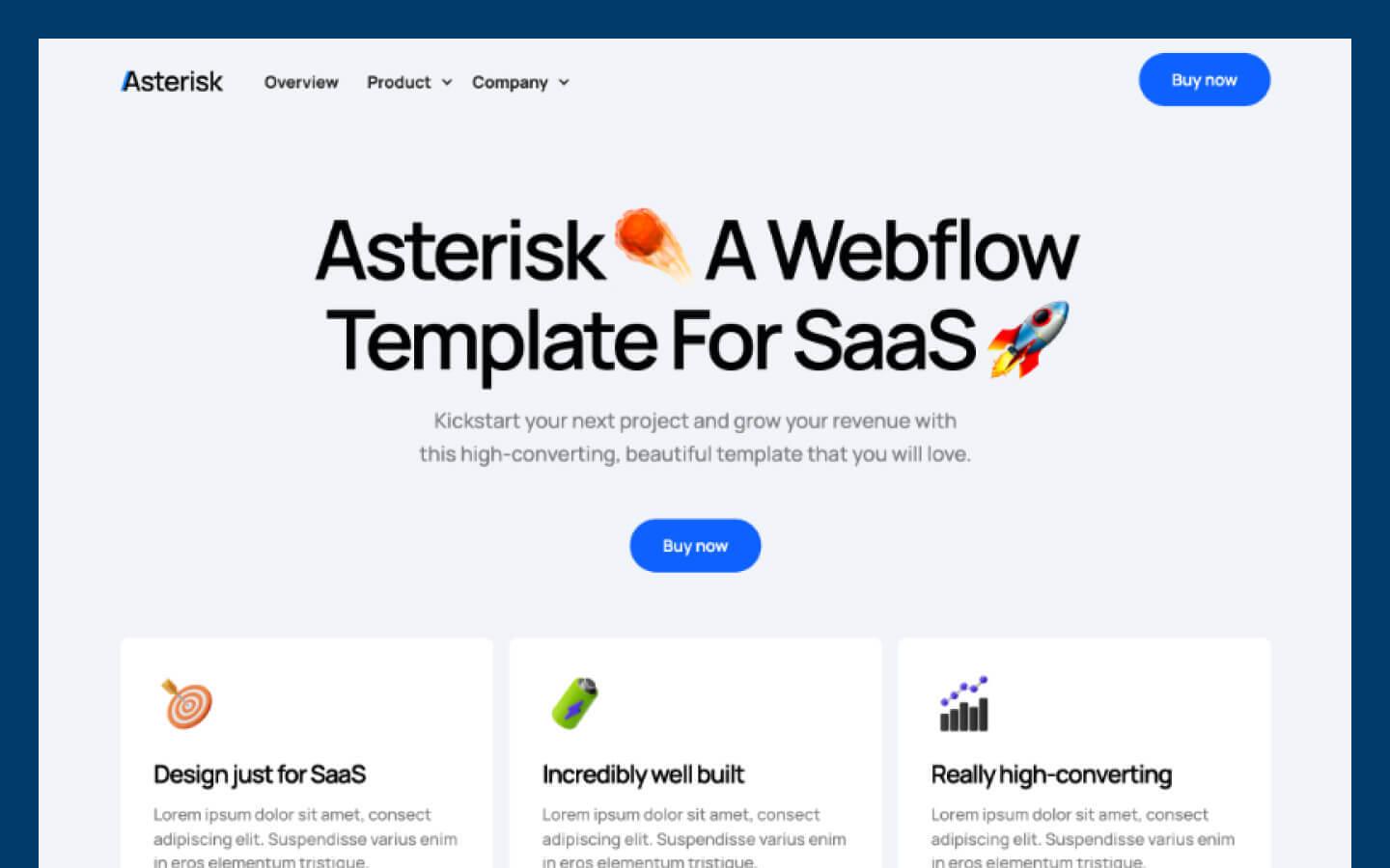 Asterisk - SaaS HTML5 Responsive Website Template