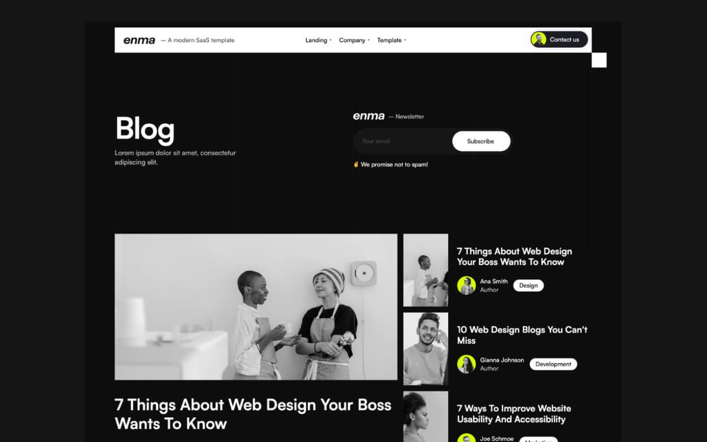 Enma - SaaS HTML5 Responsive Website Template