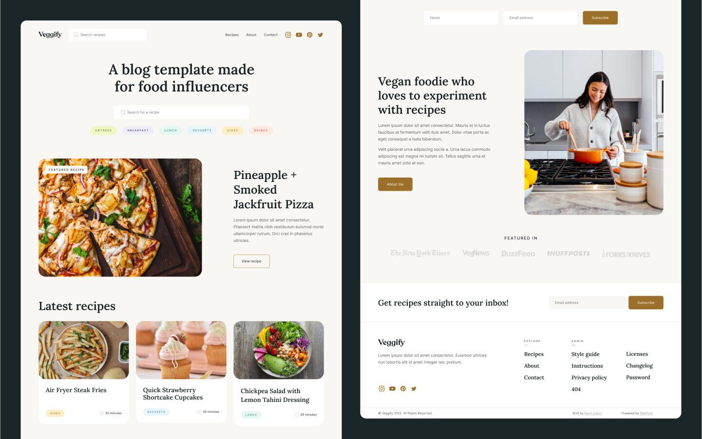 Veggify - Recipe HTML5 Responsive Website Template