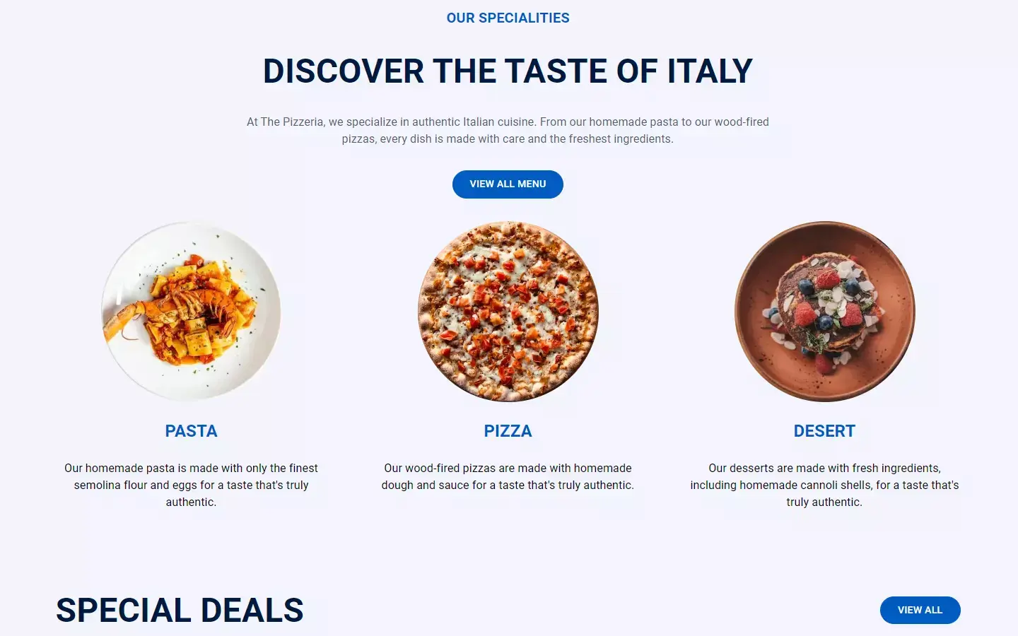 The Pizzeria - Restaurant HTML5 Responsive Website Template