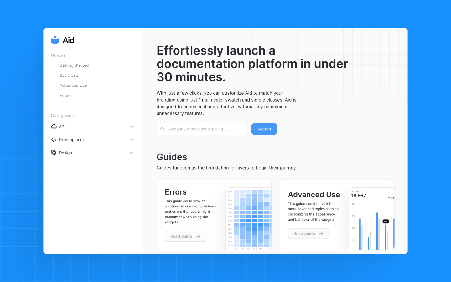 Aid - Documentation HTML5 Responsive Website Template