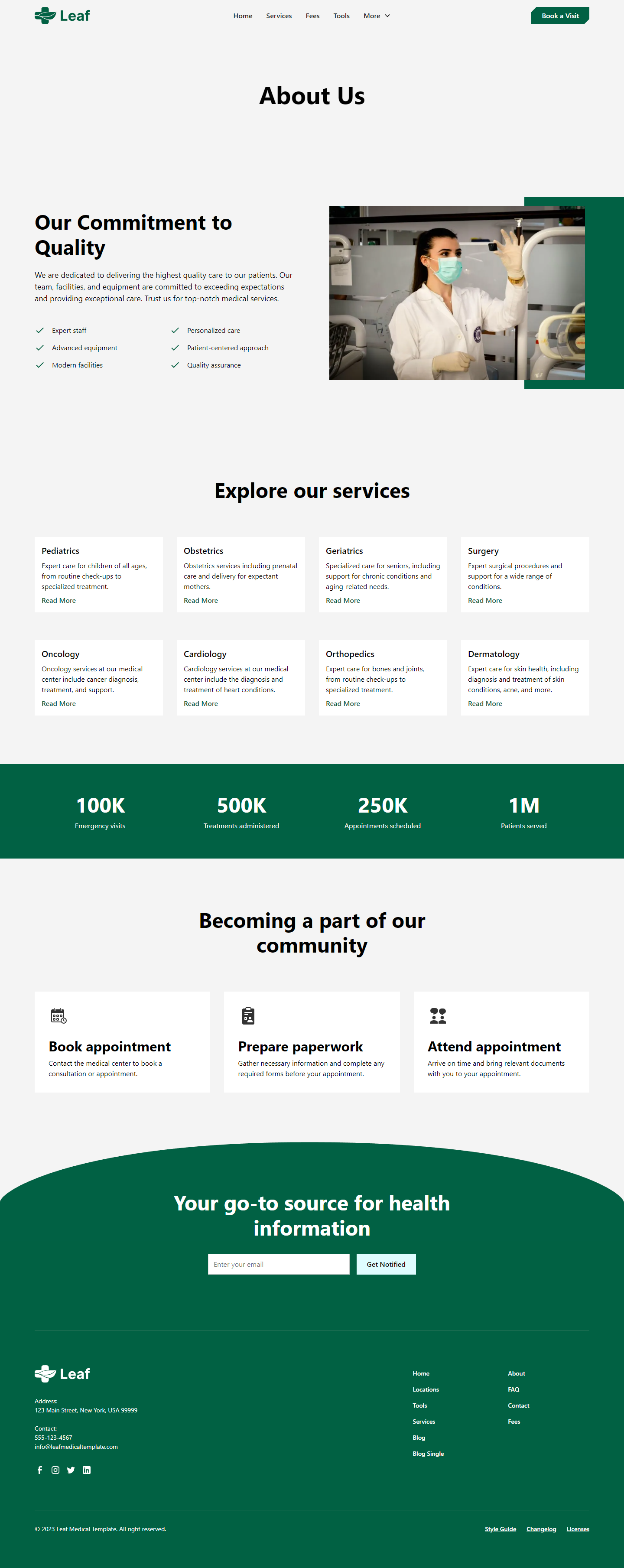 Leaf - Health HTML5 Responsive Website Template