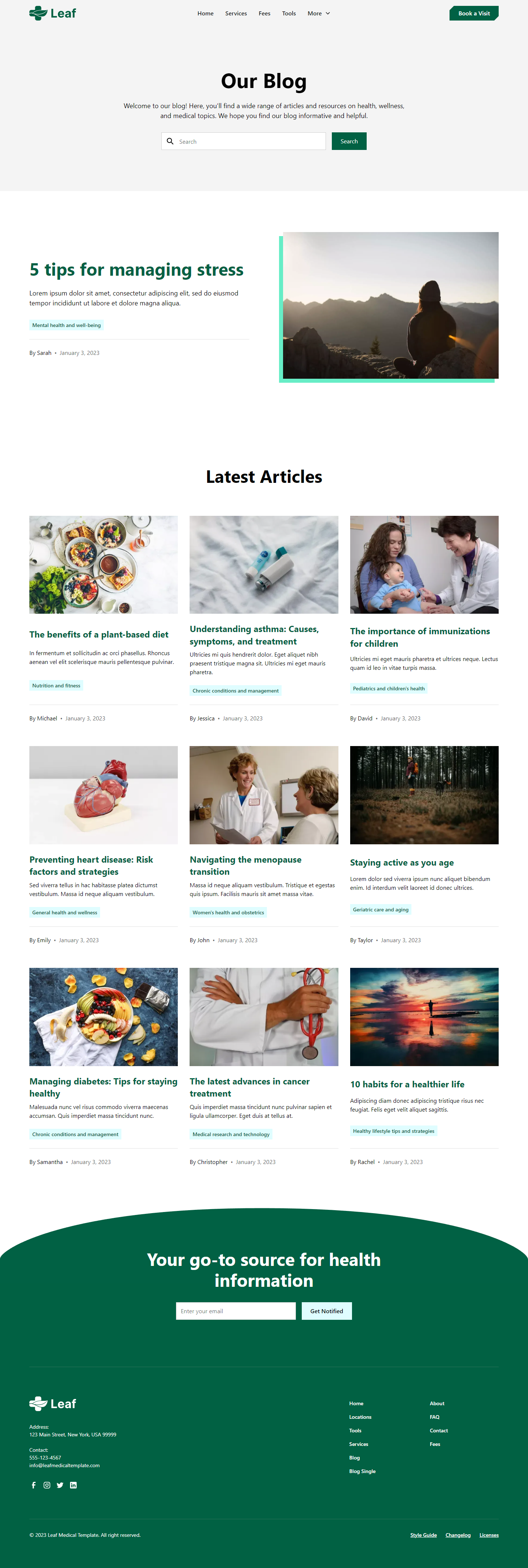 Leaf - Health HTML5 Responsive Website Template