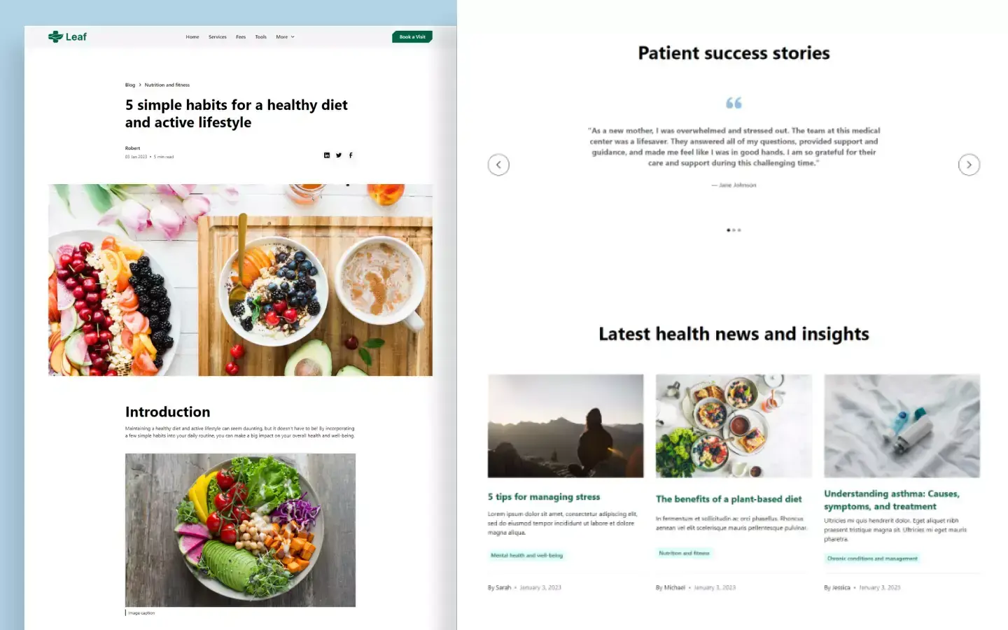 Leaf - Health HTML5 Responsive Website Template