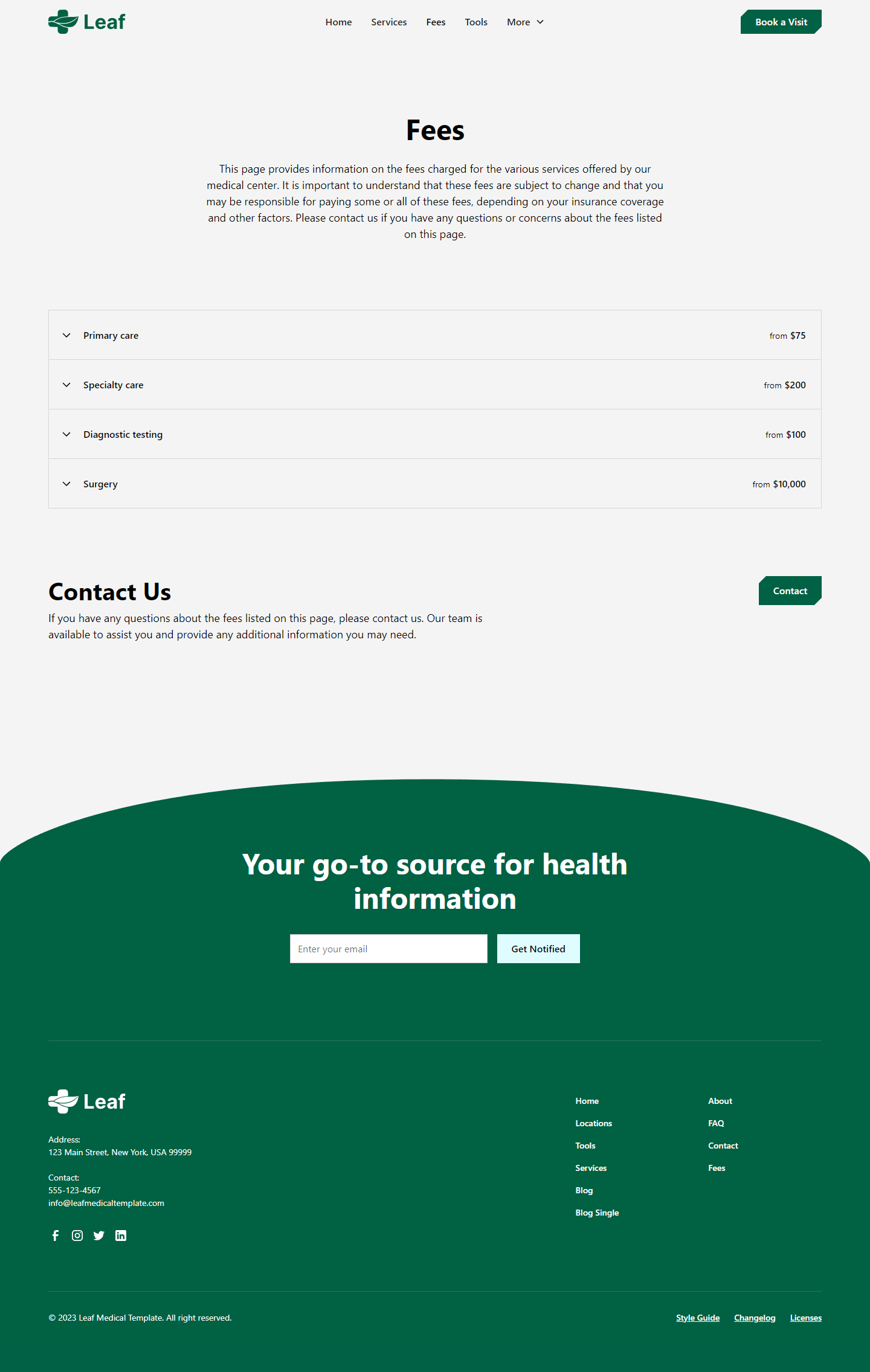 Leaf - Health HTML5 Responsive Website Template