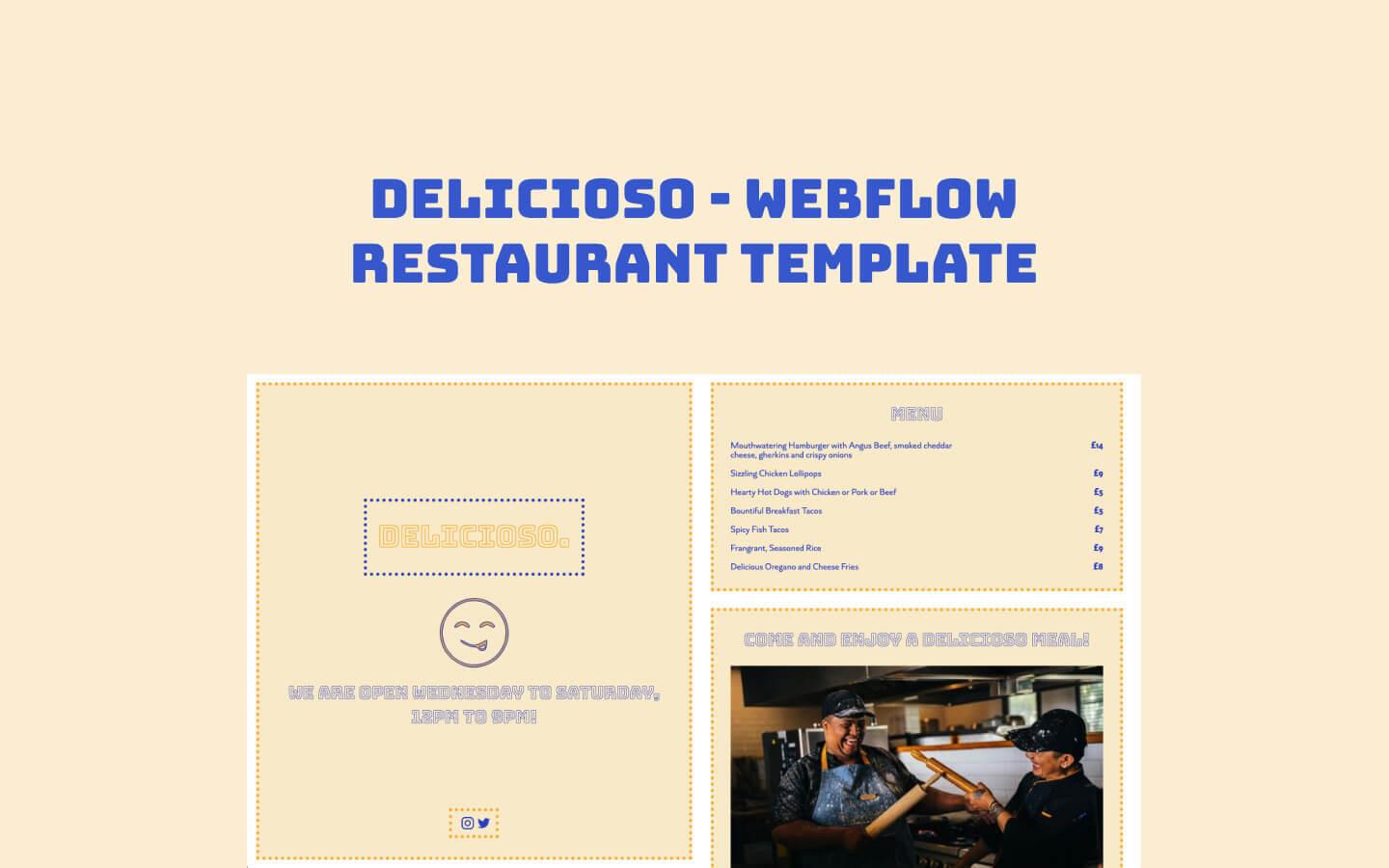 Delicioso - Restaurant HTML5 Responsive Website Template
