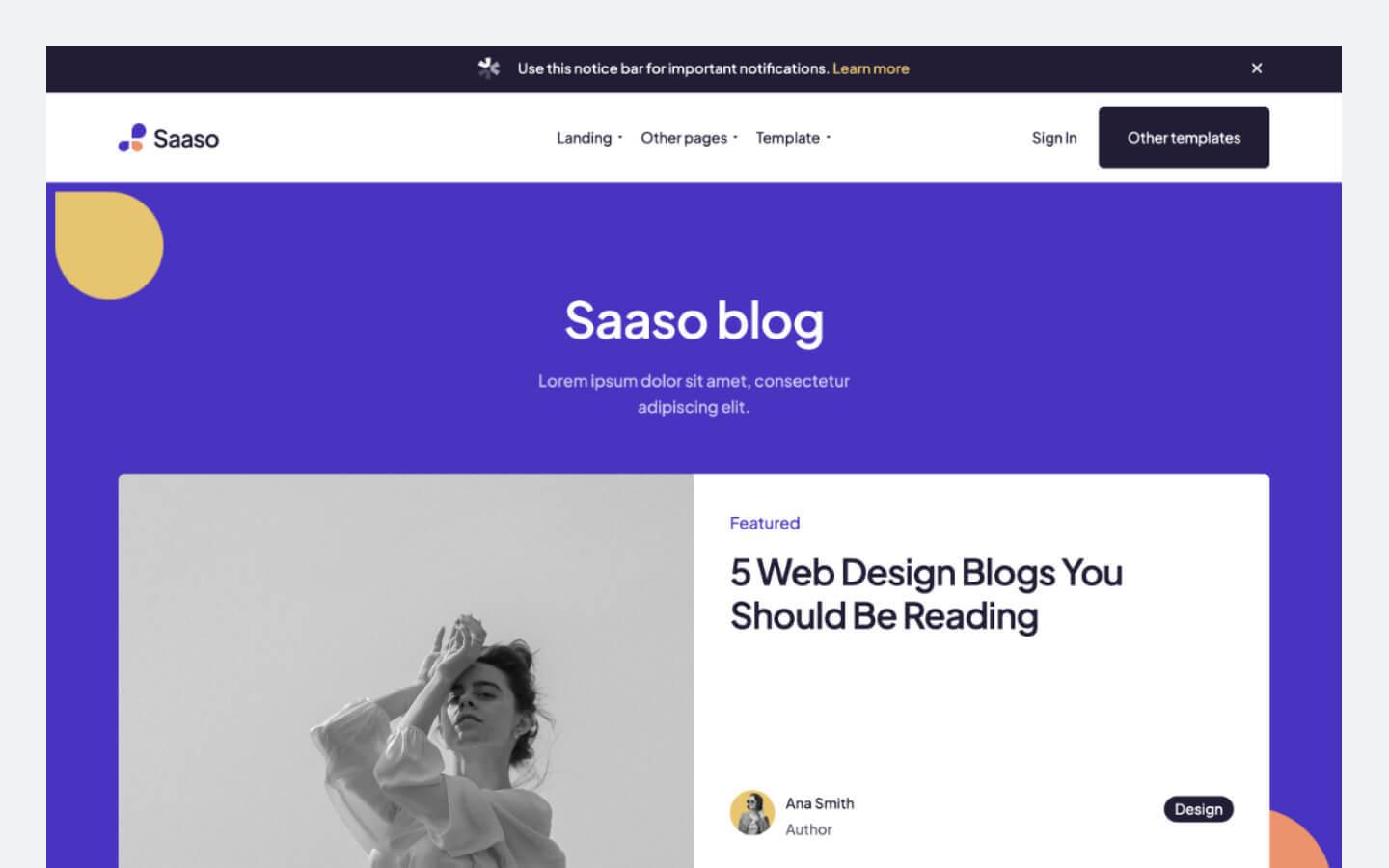 Saso - SaaS HTML5 Responsive Website Template