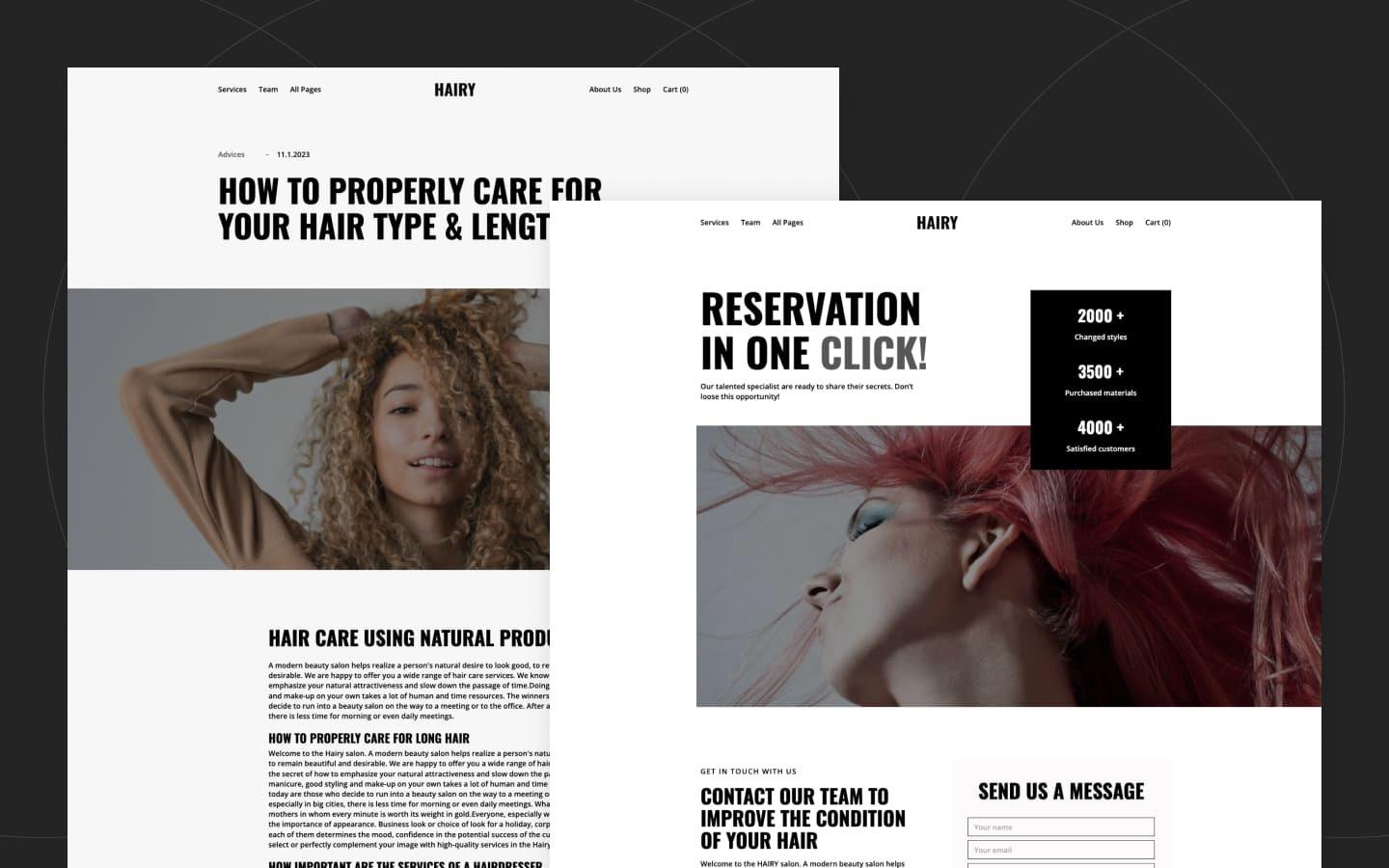 Hairy - Salon HTML5 Responsive Website Template