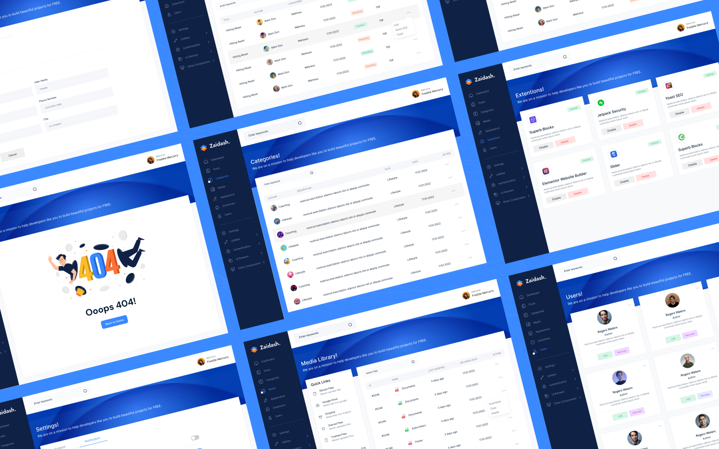 Zaidash - Dashboard HTML5 Responsive Website Template