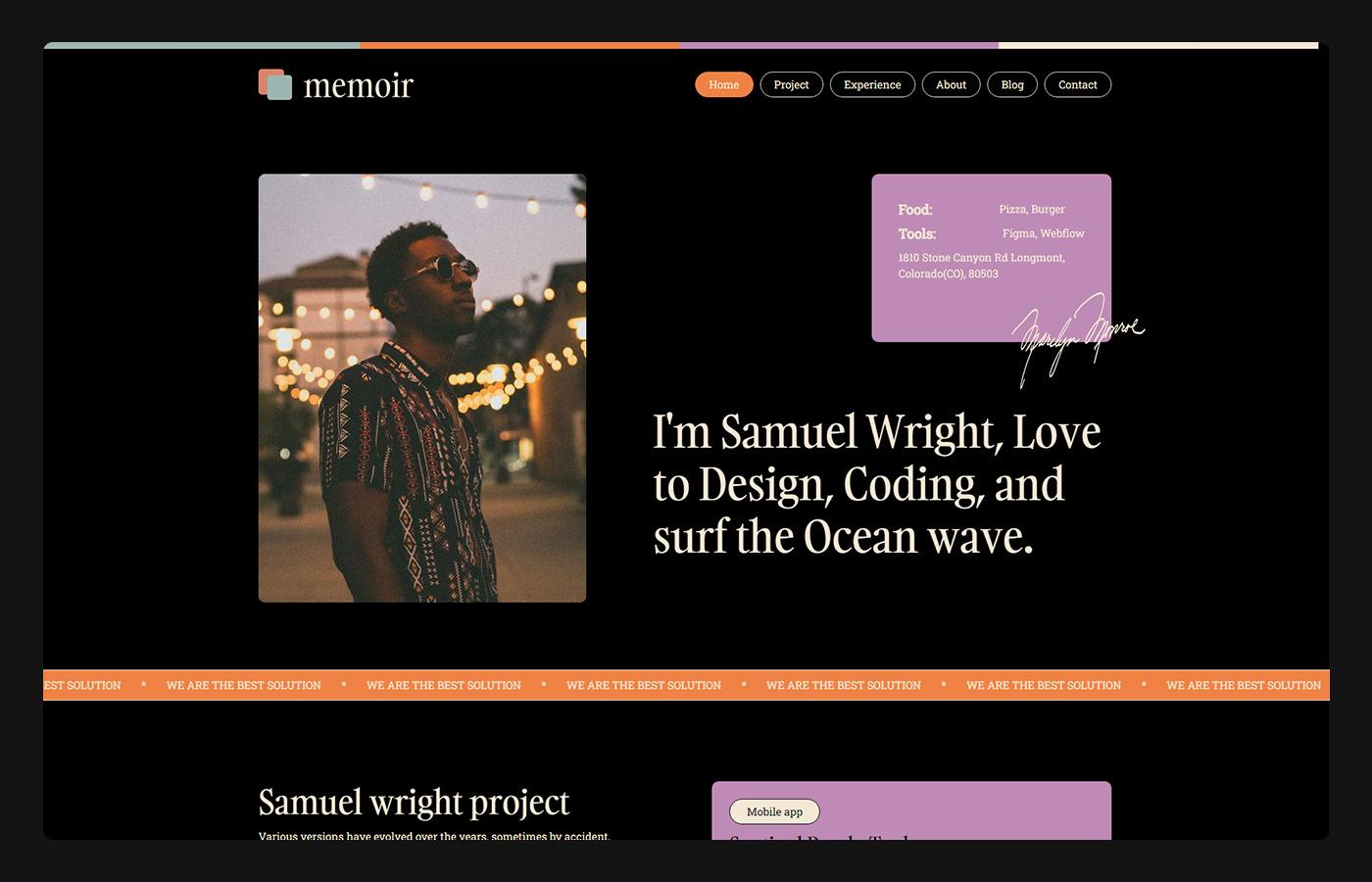 Memoir - Designer HTML5 Responsive Website Template