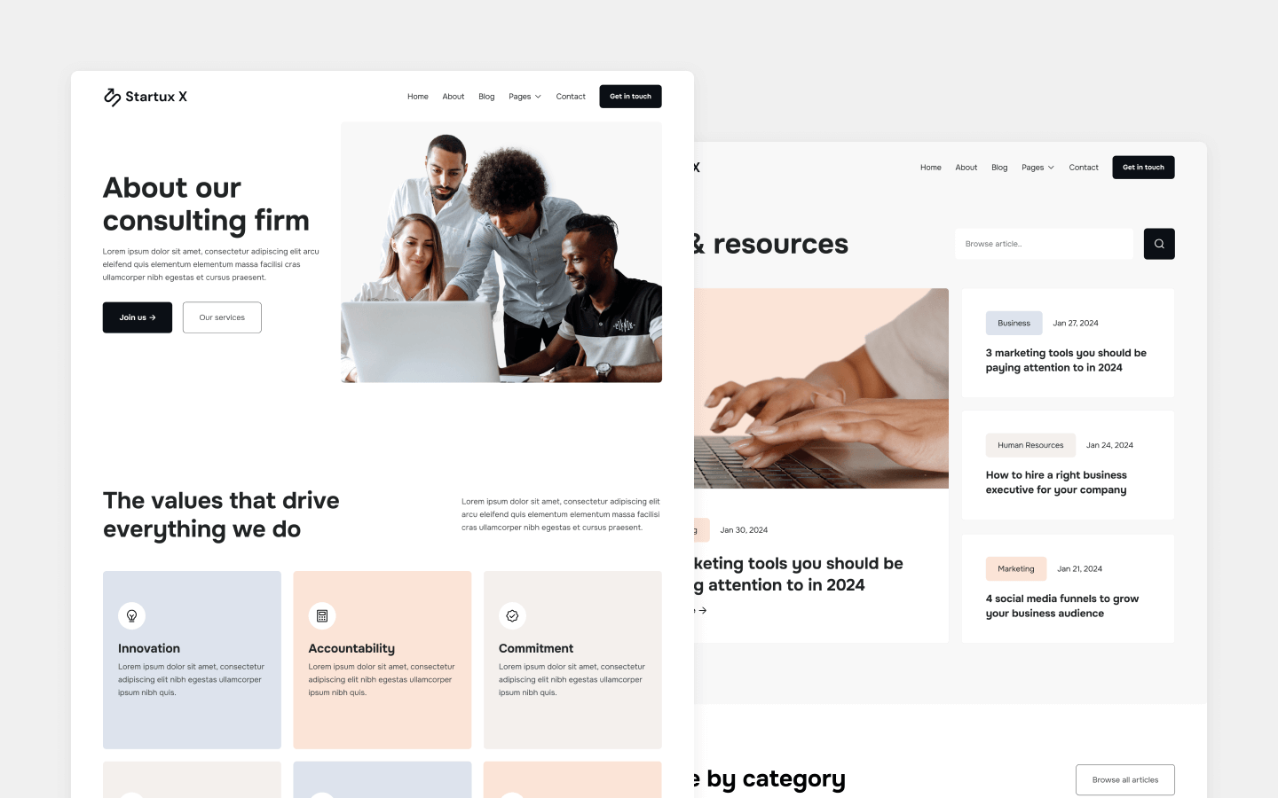 Startux X - Startup HTML5 Responsive Website Template
