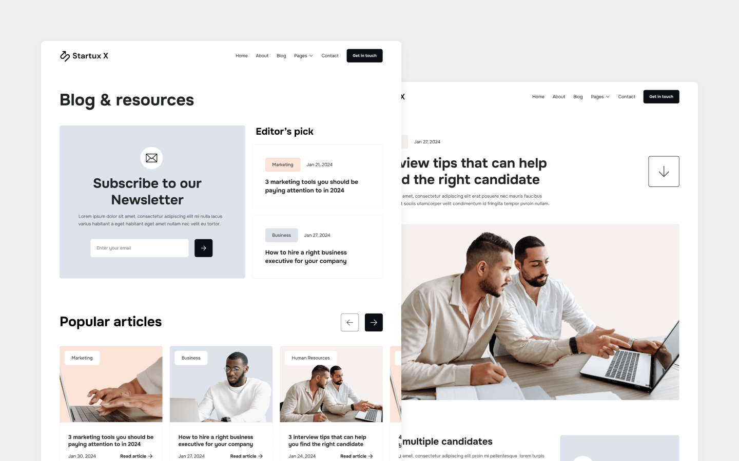 Startux X - Startup HTML5 Responsive Website Template