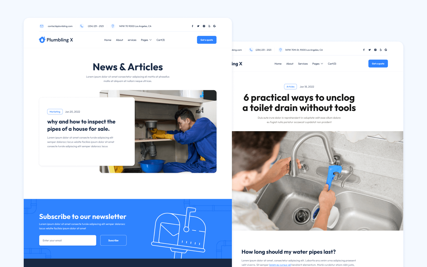 Plumbing X - Construction HTML5 Responsive Website Template